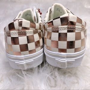 Vans | Shoes | Rare Nwt Rose Gold Vans Cream Checkerboard Authentic ...